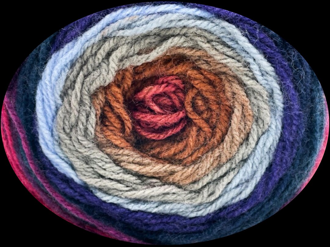 Lion Brand Yarn, Mandala Yarn Color #222 Griffin, Autumn Colors, Blues ...
