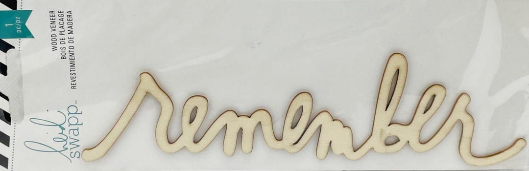 Heidi Swapp Wood Veneer REMEMBER: Lower Case Script, Scrapbooking ...