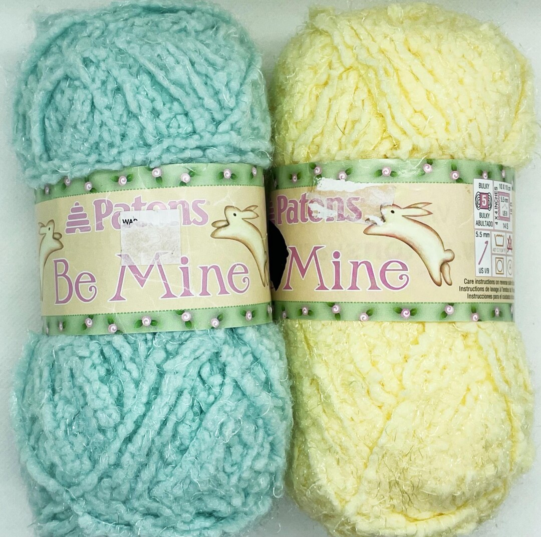 Patons Be Mine Yarn, 2 Colors Available: #63215 Sweetie Aqua, # 63615 ...
