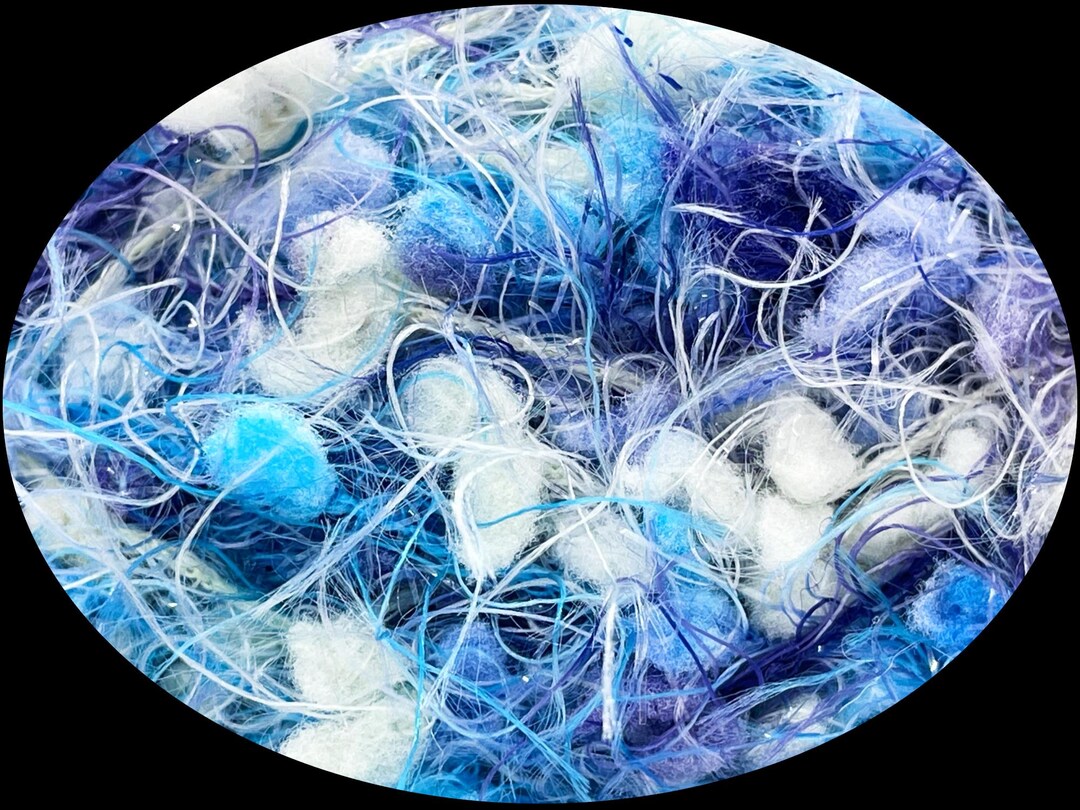 Bernat Bling Bling Yarn, #65112 Brilliant Blue, Multi-color Nylon ...