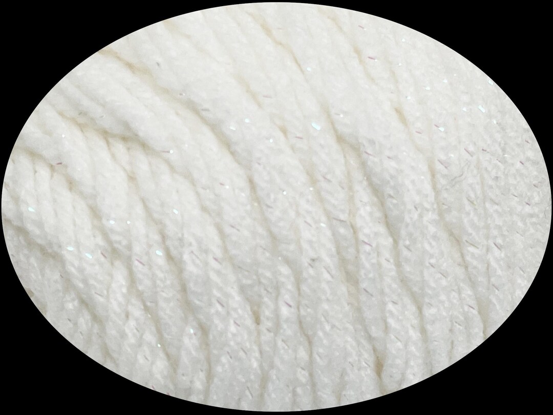 Big Twist Twinkle Yarn by Joann's, White With Iridescent Sparkle ...