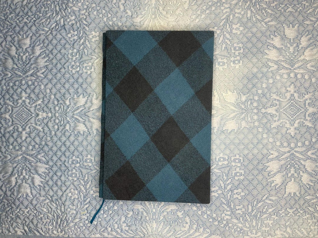 Plaid Book, Blue With Matching Spine - Etsy