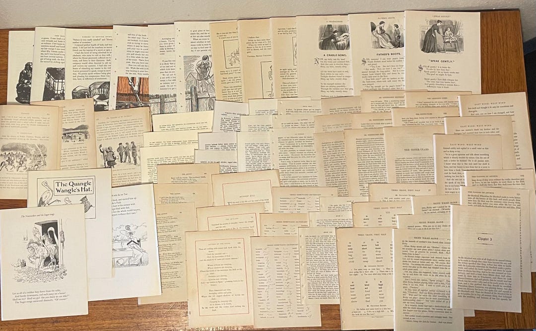 63 Pcs Vintage Folio Pages - Etsy