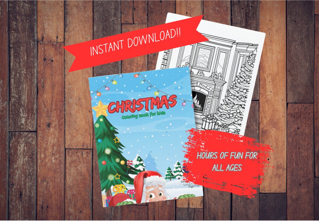 Printable Christmas Coloring Book for Kids | Holiday Activity Sheets - Etsy