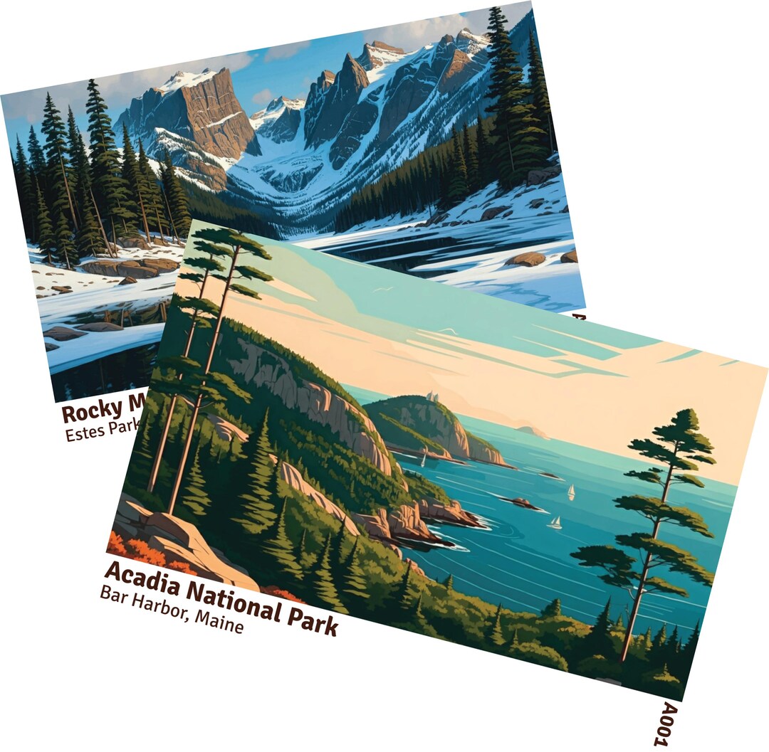 US National Park Postcards | U.S. National Parks AI Collection - Etsy