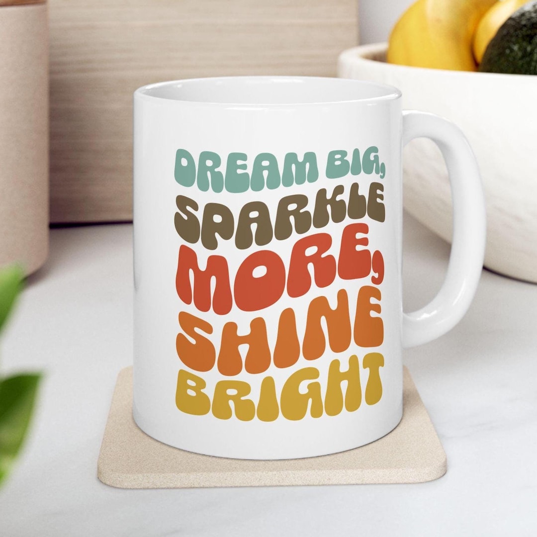 Inspirational Quote Mug – Cute Ceramic Coffee Cup, Office Desk Decor ...