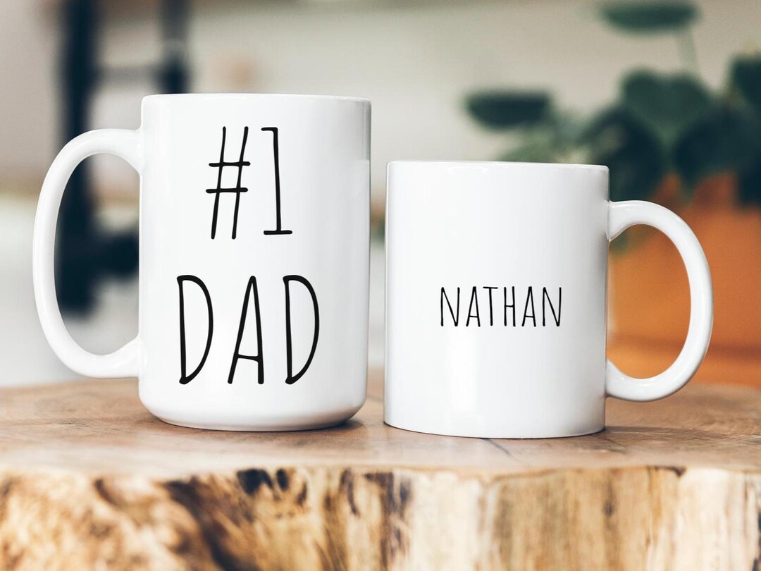 Personalized Number One Dad Mug, Fathers Day Gift for Dad, Coffee Cup ...