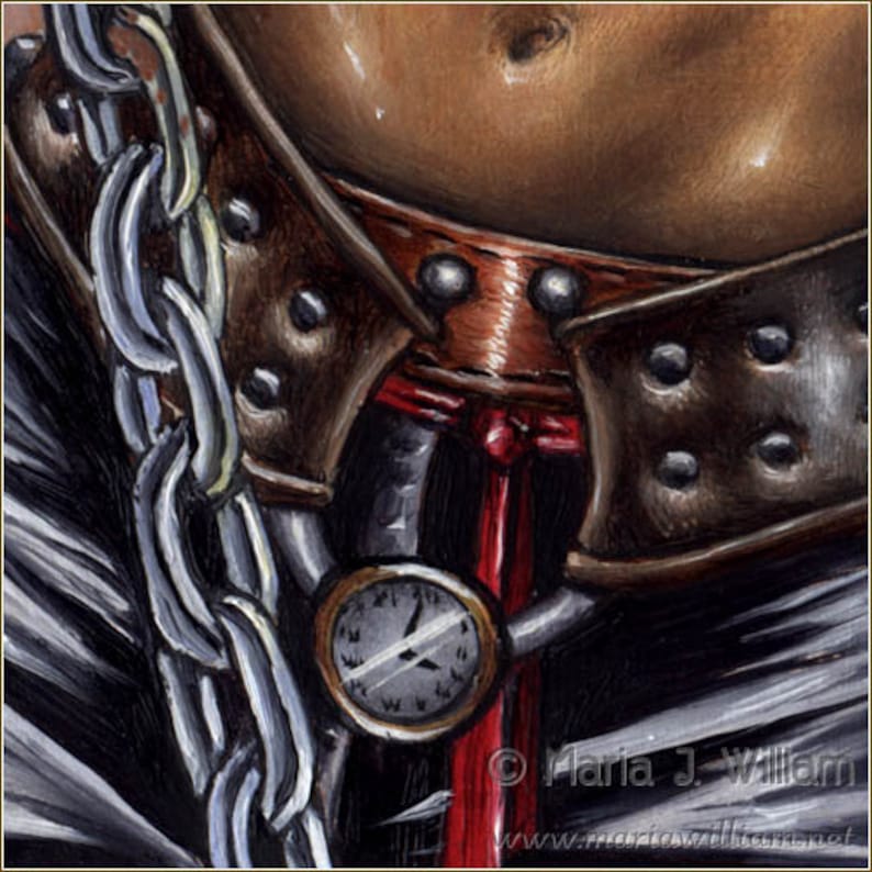 CHRONOS - Original Oil Painting, Man and Clockwork God of Time Male ...