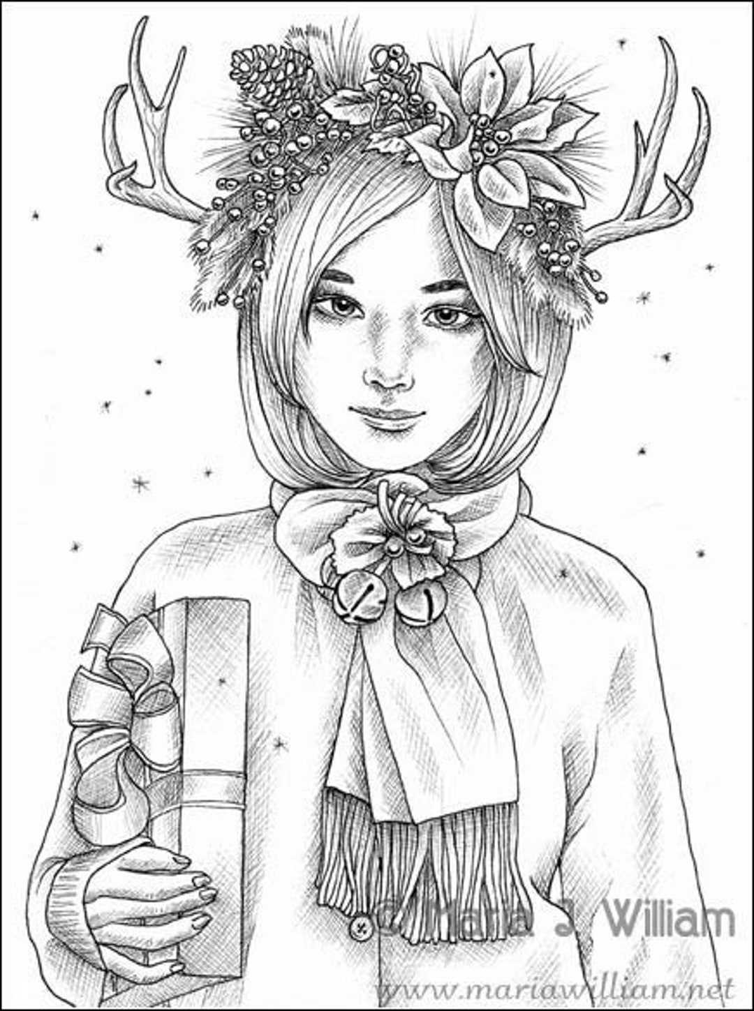 CHRISTMAS IS COMING - Original Ink Sketch, Christmas / Winter Art by ...