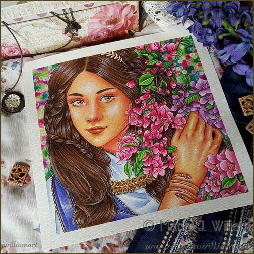 Antheia's Garden original Greek goddess watercolor | Etsy