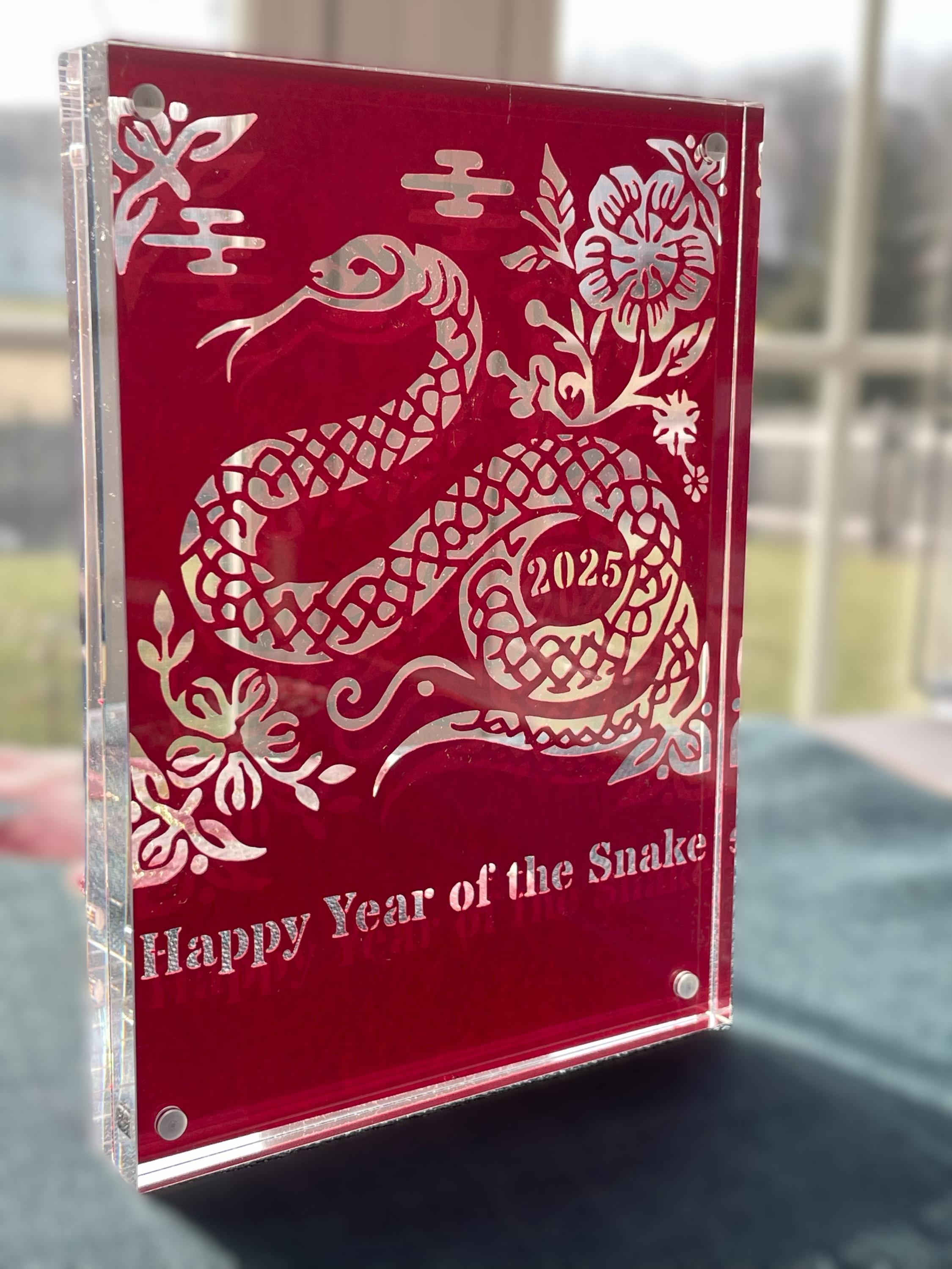 Personalized Chinese New Year Snake Papercut With Frame 2025 Decor Gift ...