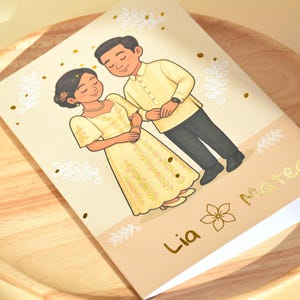 Filipino Wedding Card | Filipiniana & Barong Tagalog Couple | Filipino ...