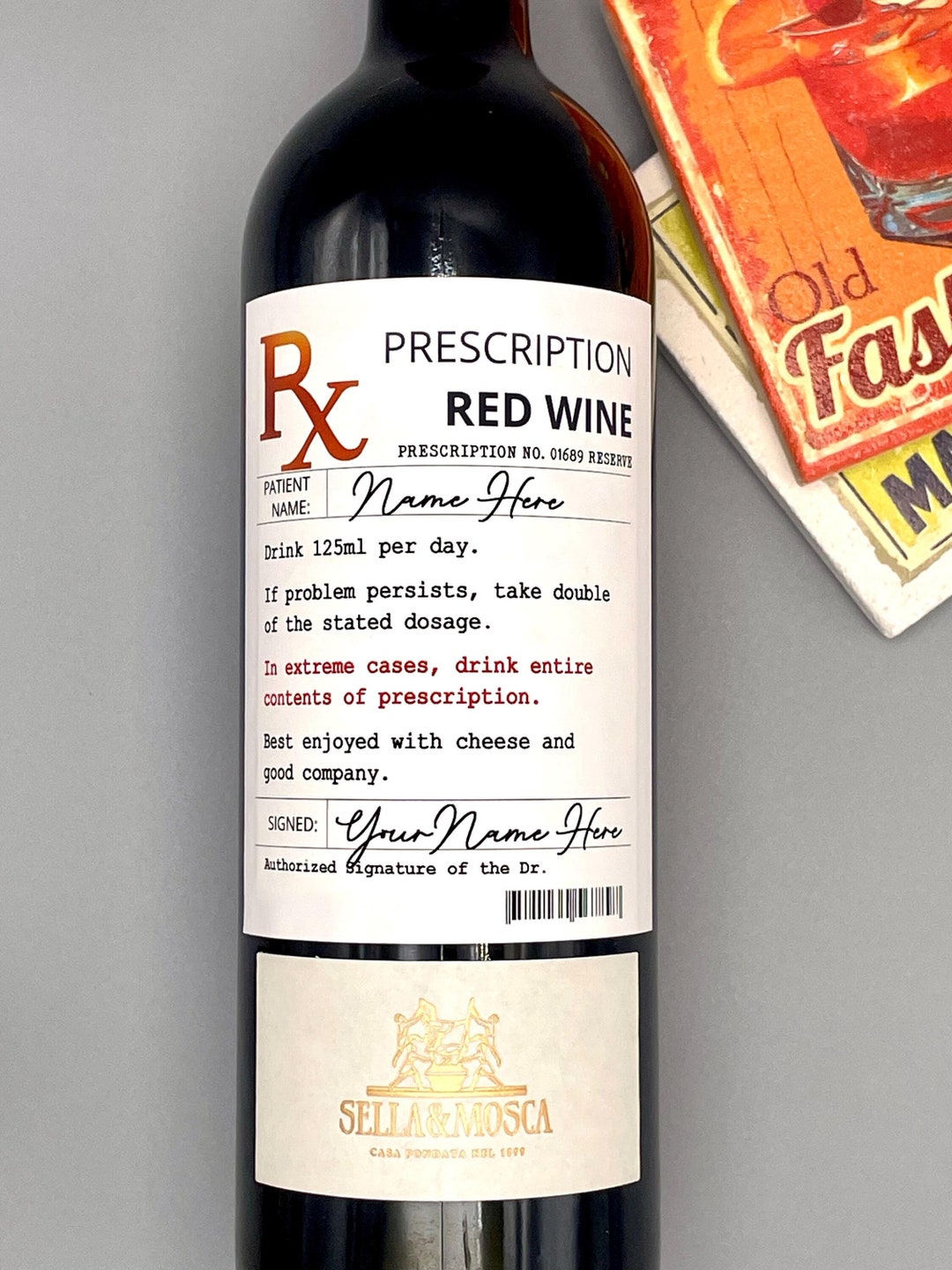 Wine Label Sticker for Doctors, Nurses, Pharmacy Gift, Funny ...