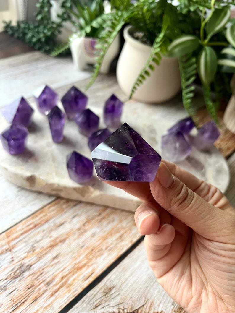 AAA Uruguay Amethyst Generator | Deep Purple Points|crystal Tower for ...