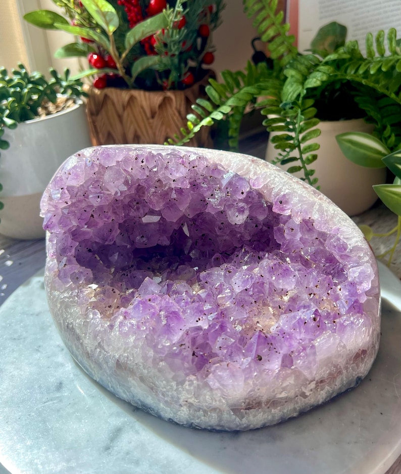 Rare Golden-like Inclusions| Large Natural Amethyst Cluster With ...