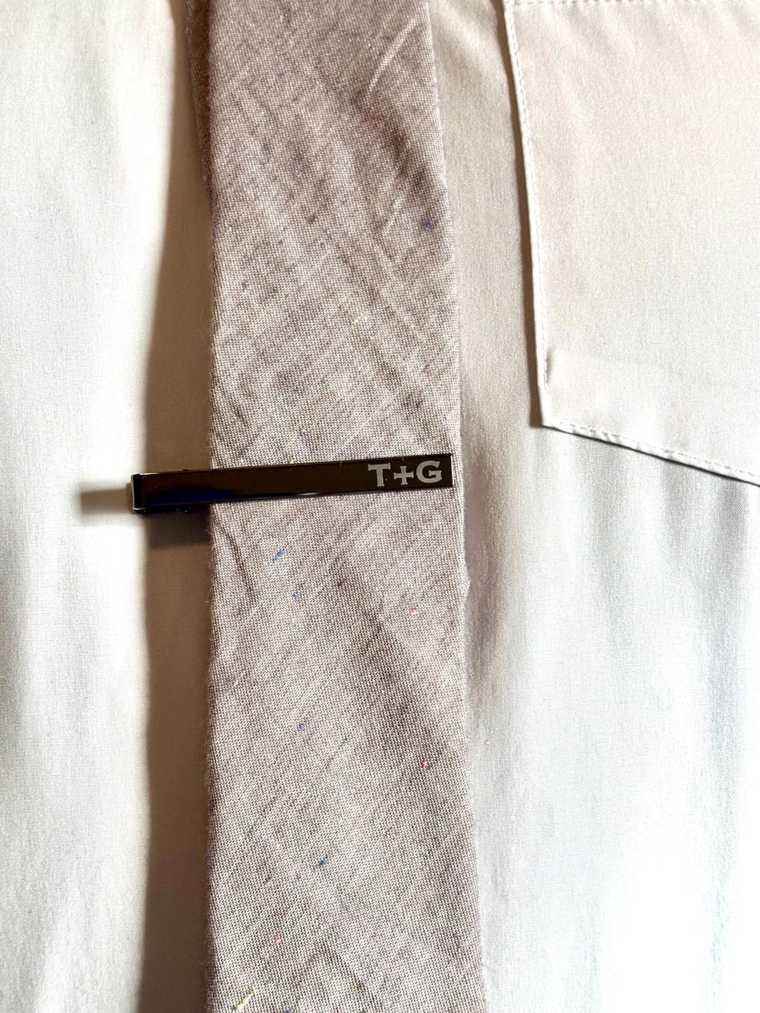 Personalized Engraved Tie Clip - Custom Tie Bar - Custom Engraved Tie ...