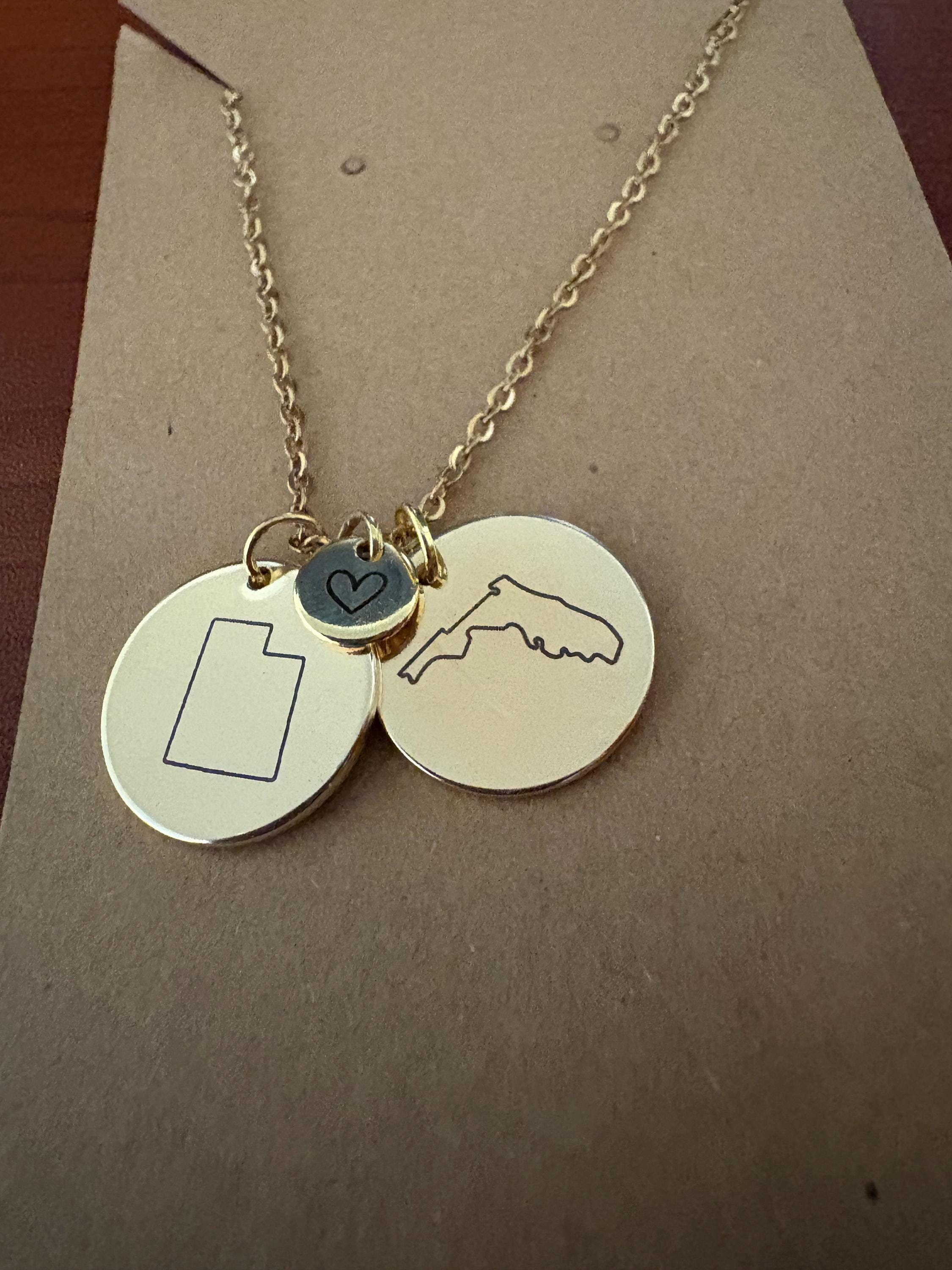 Custom Engraved Location Necklace, Valentine Gift for Her, LDS ...