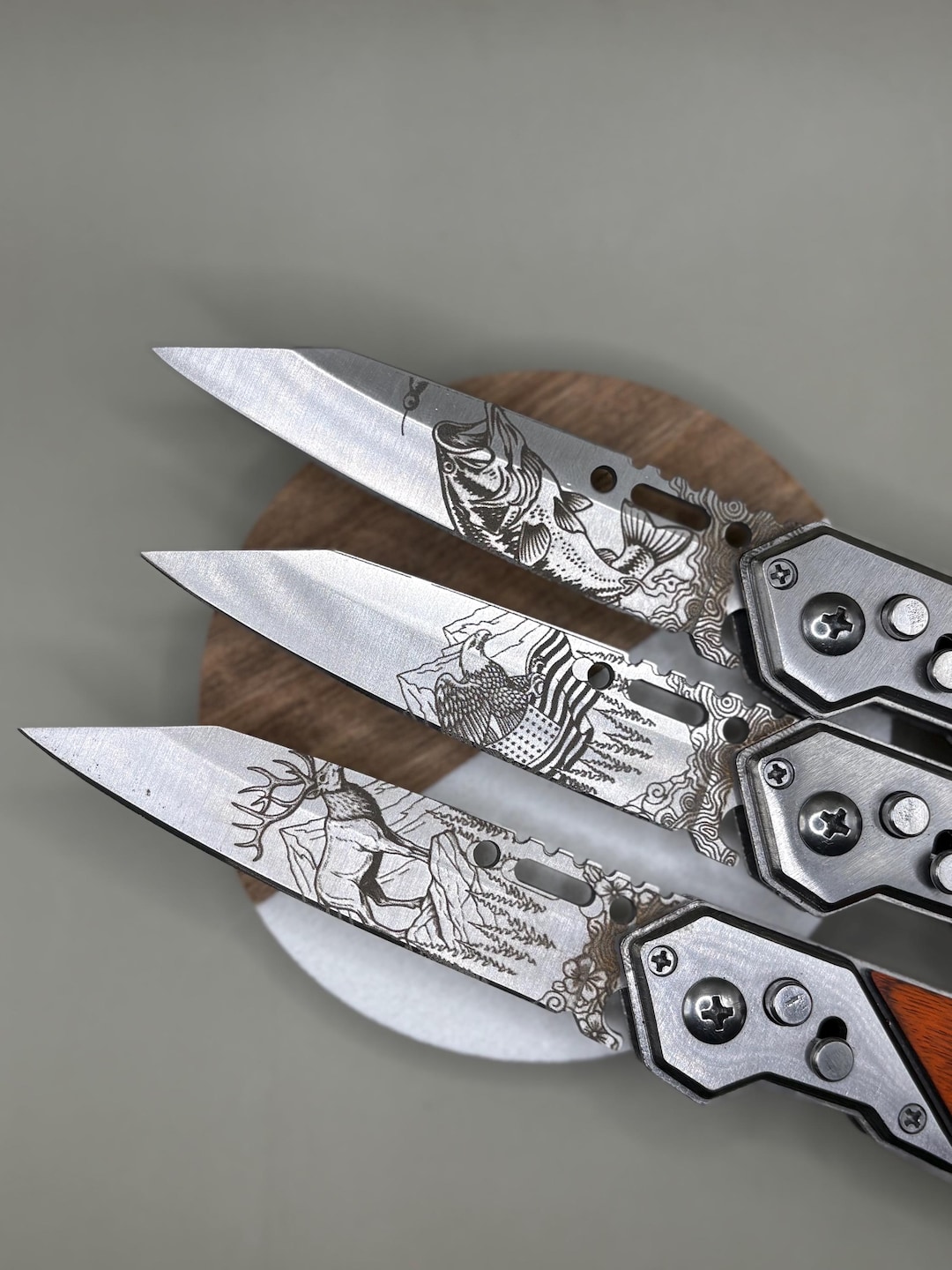 Personalized Pocket Knife | Custom Engraved Wooden Handle Folding Knife ...