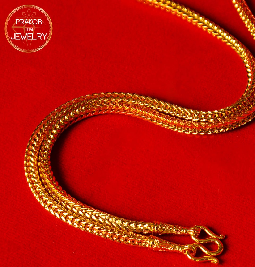 Snake Chain Necklace – Thai Gold Plated Jewelry | Amulet Necklace ...