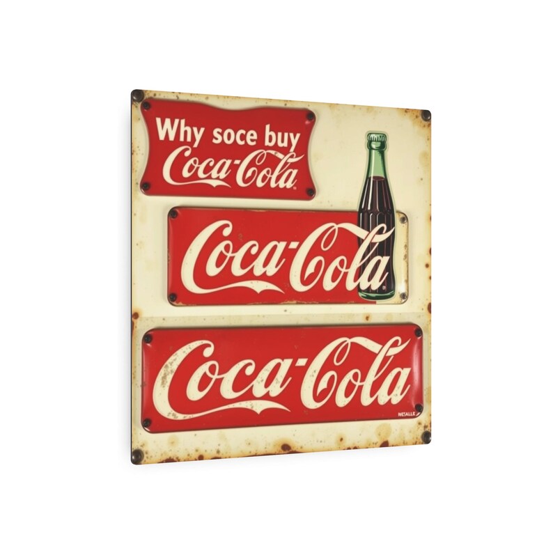 Metal Art Sign, Coca-cola Vintage Metal Sign, Retro Wall Decor ...