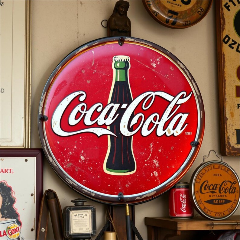Vintage Metal Coca Cola Sign, Tin Metal Coca Cola, Tin Metal Signs ...