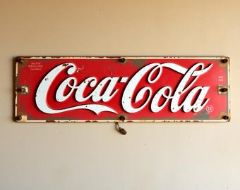 Vintage Metal Coca Cola Sign, Tin Metal Coca Cola, Tin Metal Signs ...