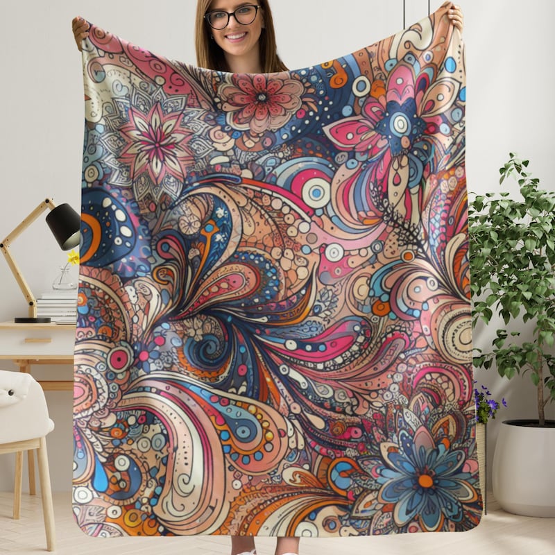 Bohemian Throw Blanket - Etsy