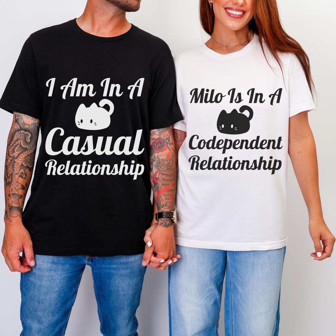 Custom Cat Relationship Shirt Personalized Tee | Funny Cat Name Shirt ...