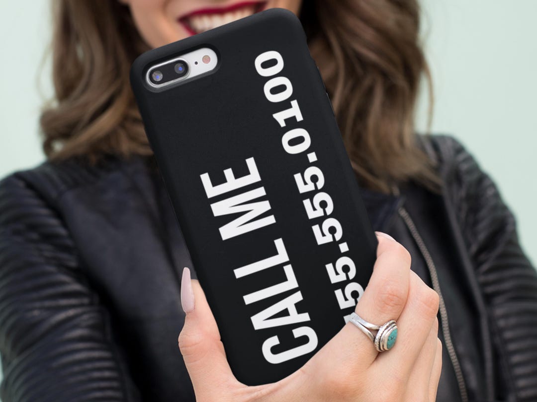 Customizable Call Me Phone Case, Personalized Phone Number, Protective ...