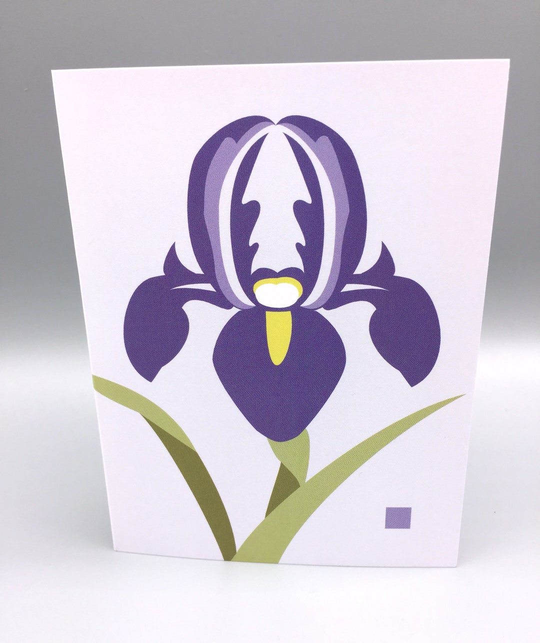 Purple Iris Card - Etsy