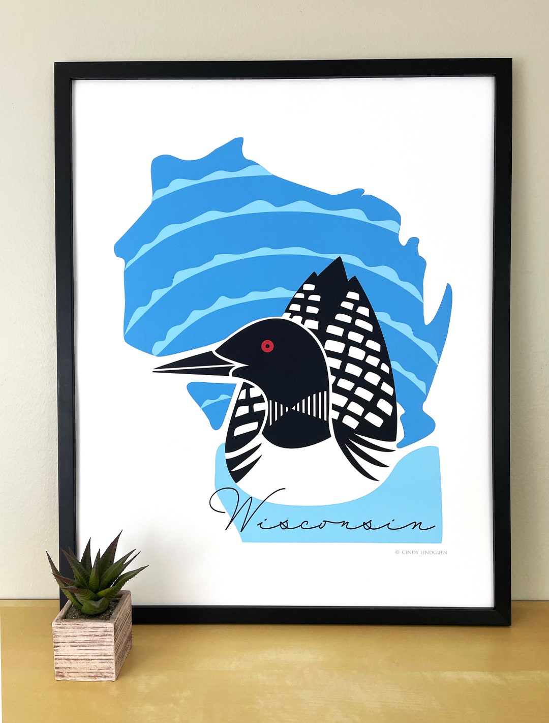 Wisconsin Loon, 16x20" Poster - Etsy