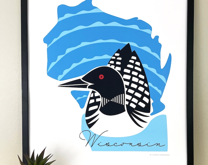 Wisconsin Loon, 16x20" Poster - Etsy