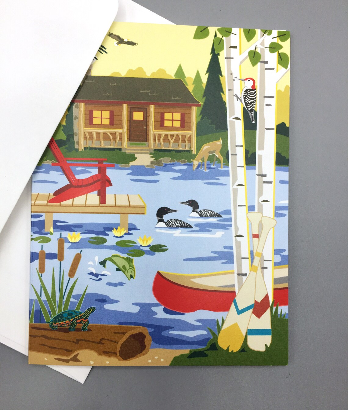 Cabin Life Note Card - Etsy