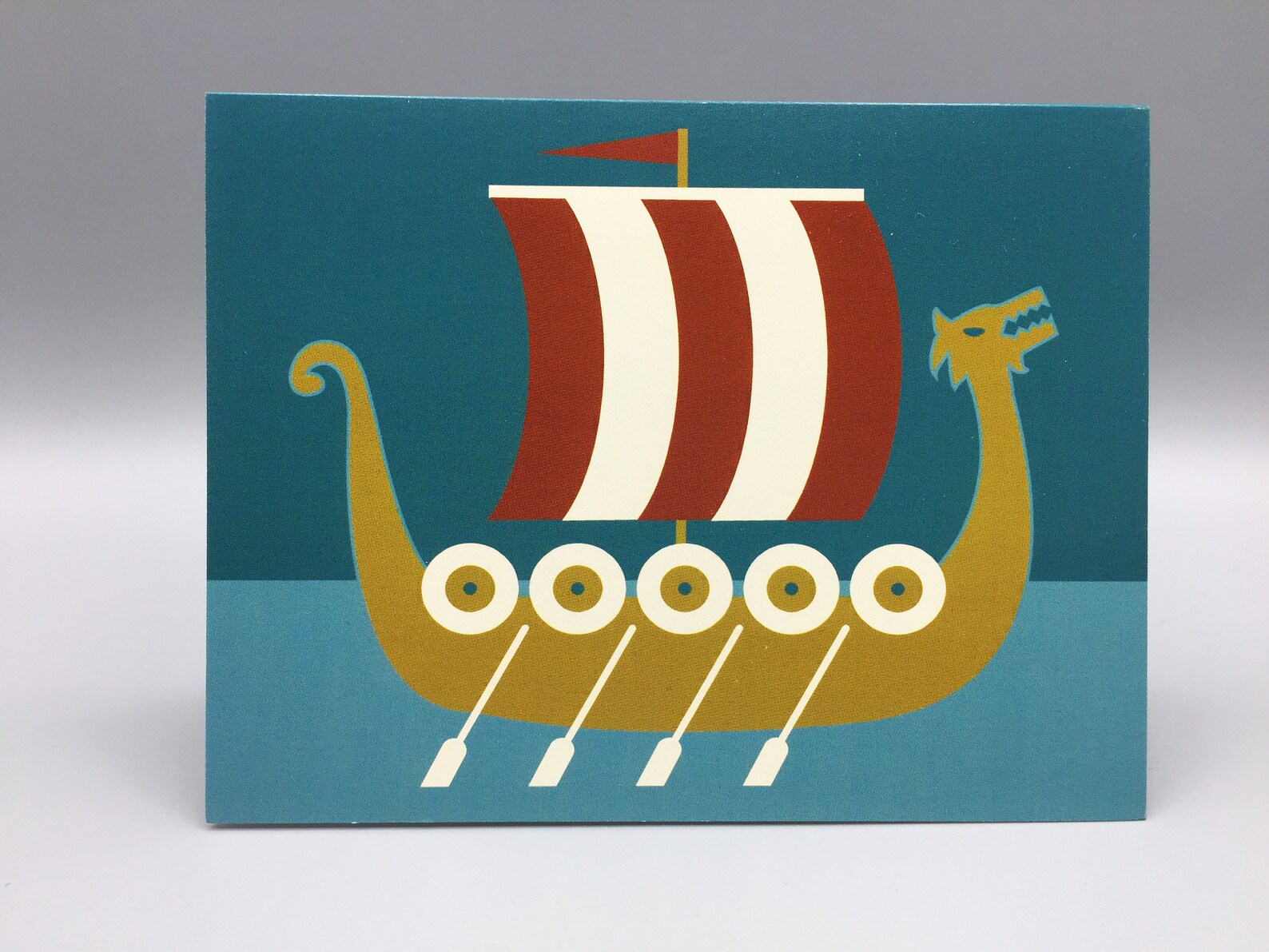 Viking Ship Norway Card - Etsy