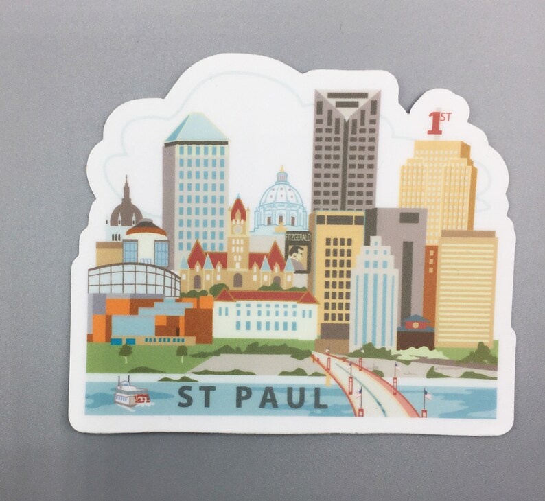 St Paul Skyline, Vinyl Sticker, - Etsy