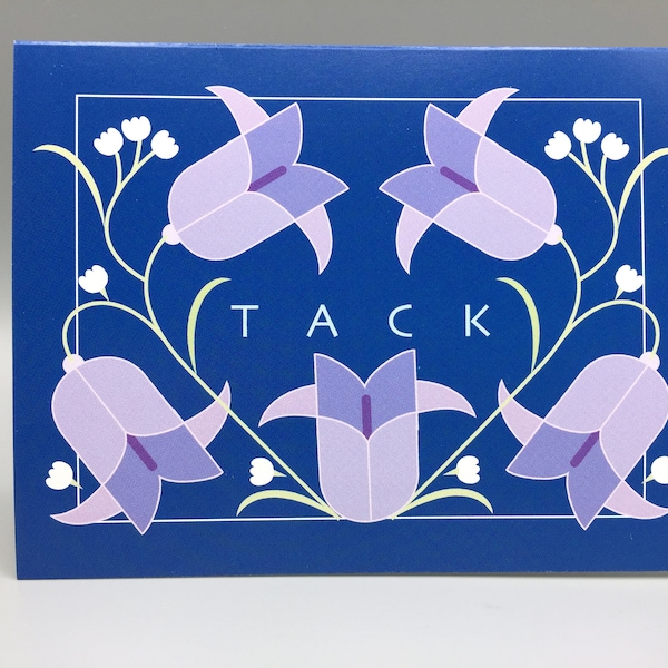 Swedish Thank You Card - Etsy