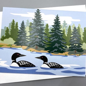 Loon Lake, Card - Etsy