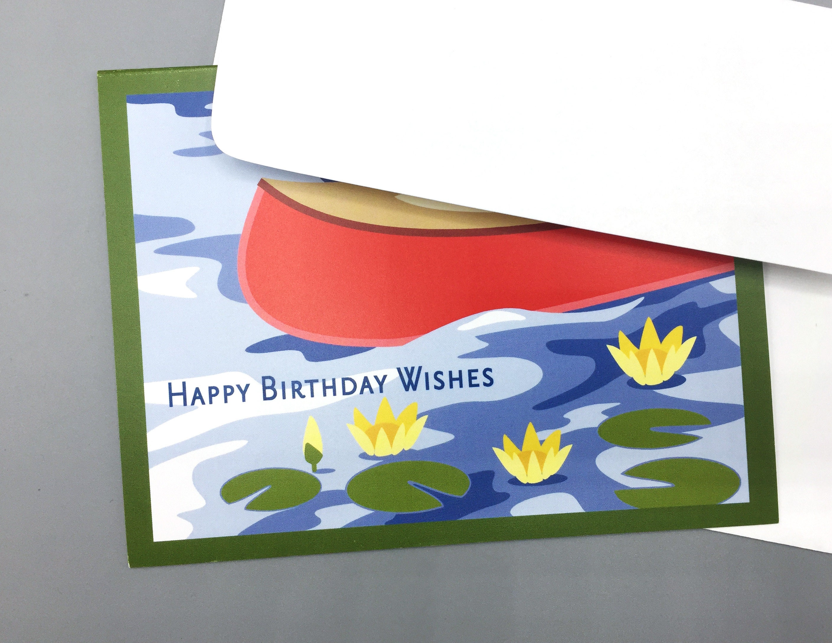 Red Canoe Birthday Card - Etsy