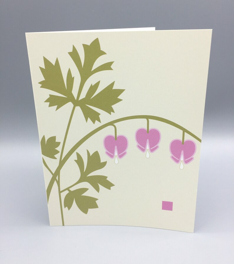 Bleeding Heart Note Card - Etsy