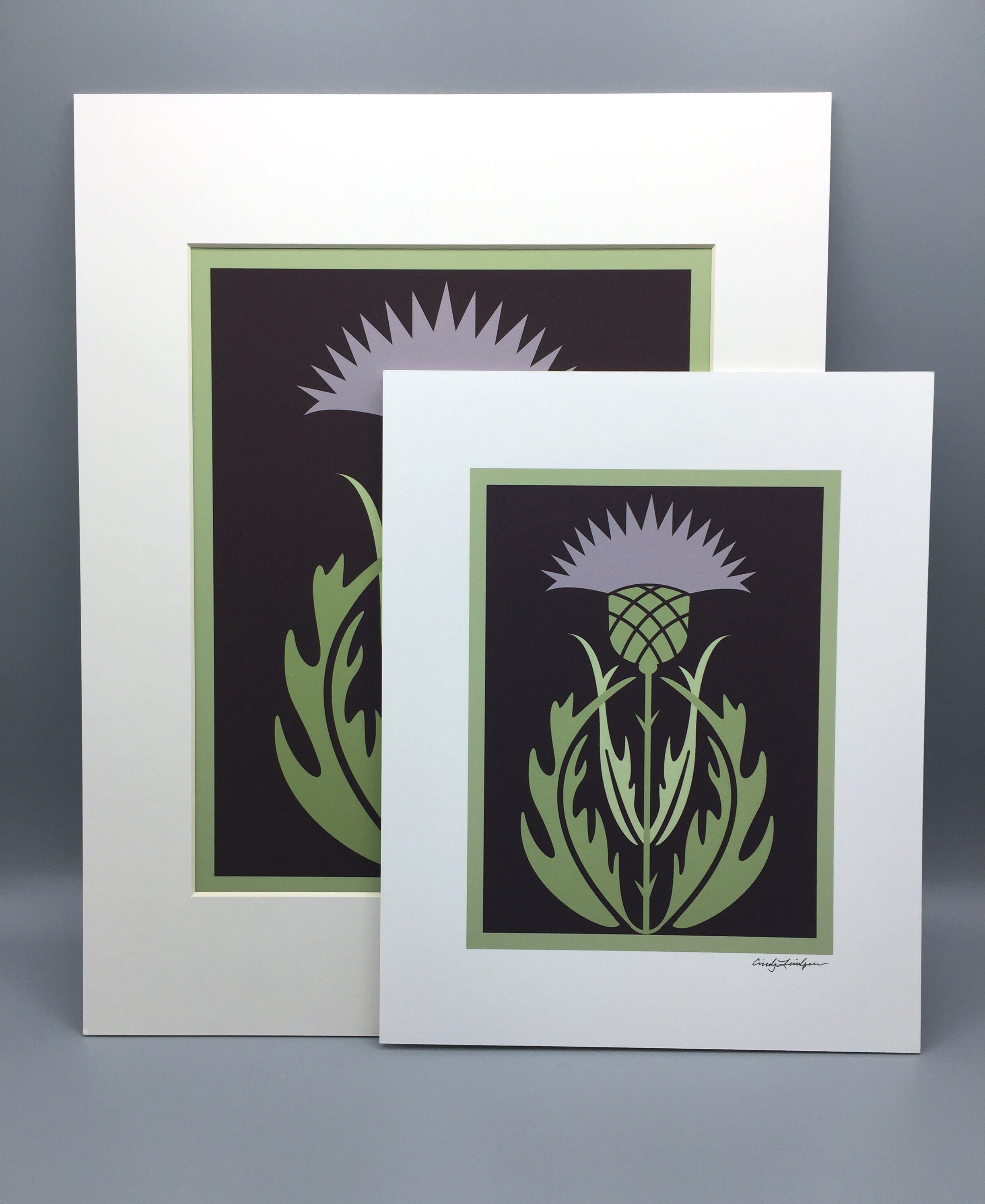 Arts and Crafts Style Thistle Art Print | Etsy