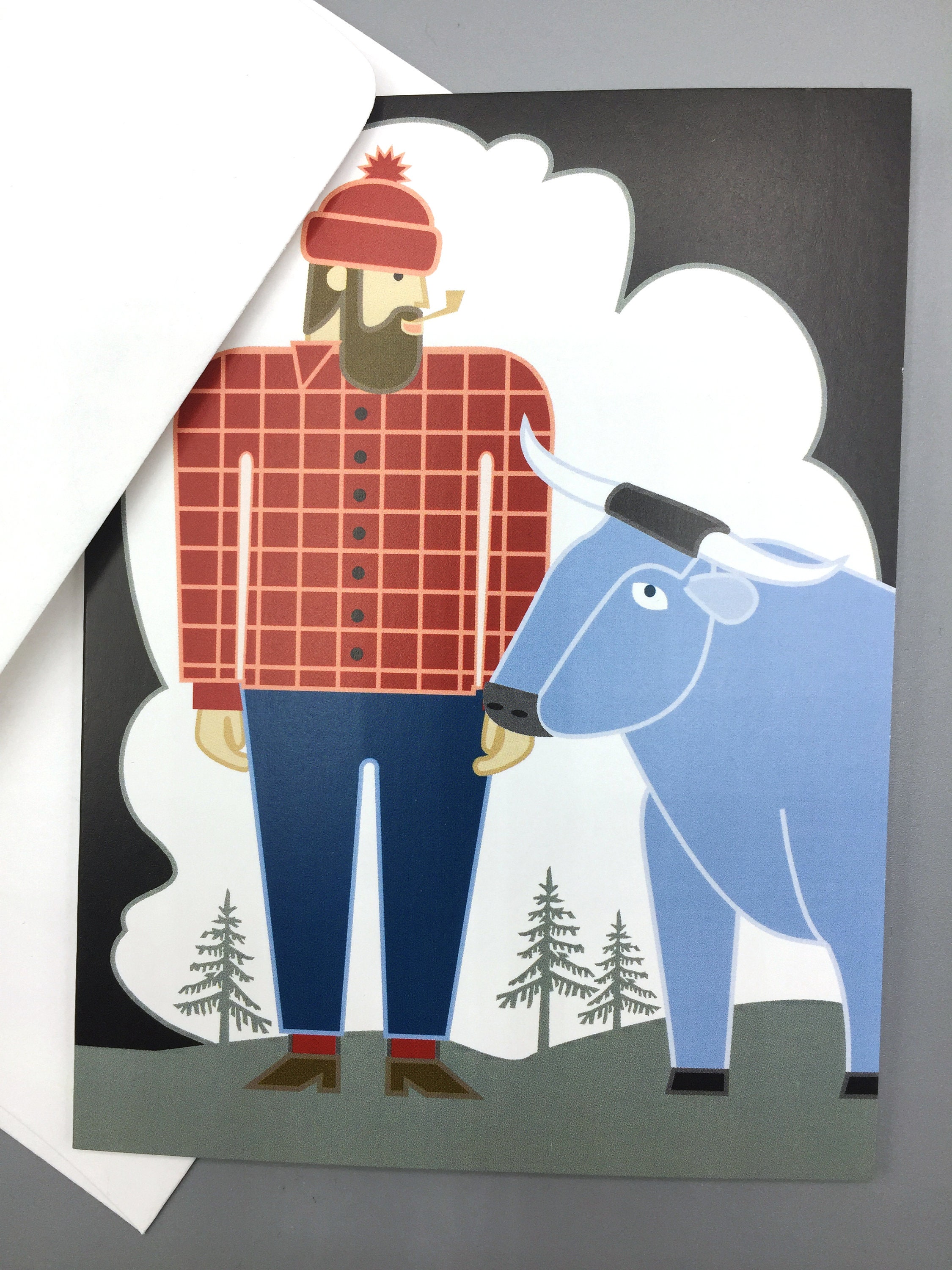 Paul Bunyan & Babe - Etsy