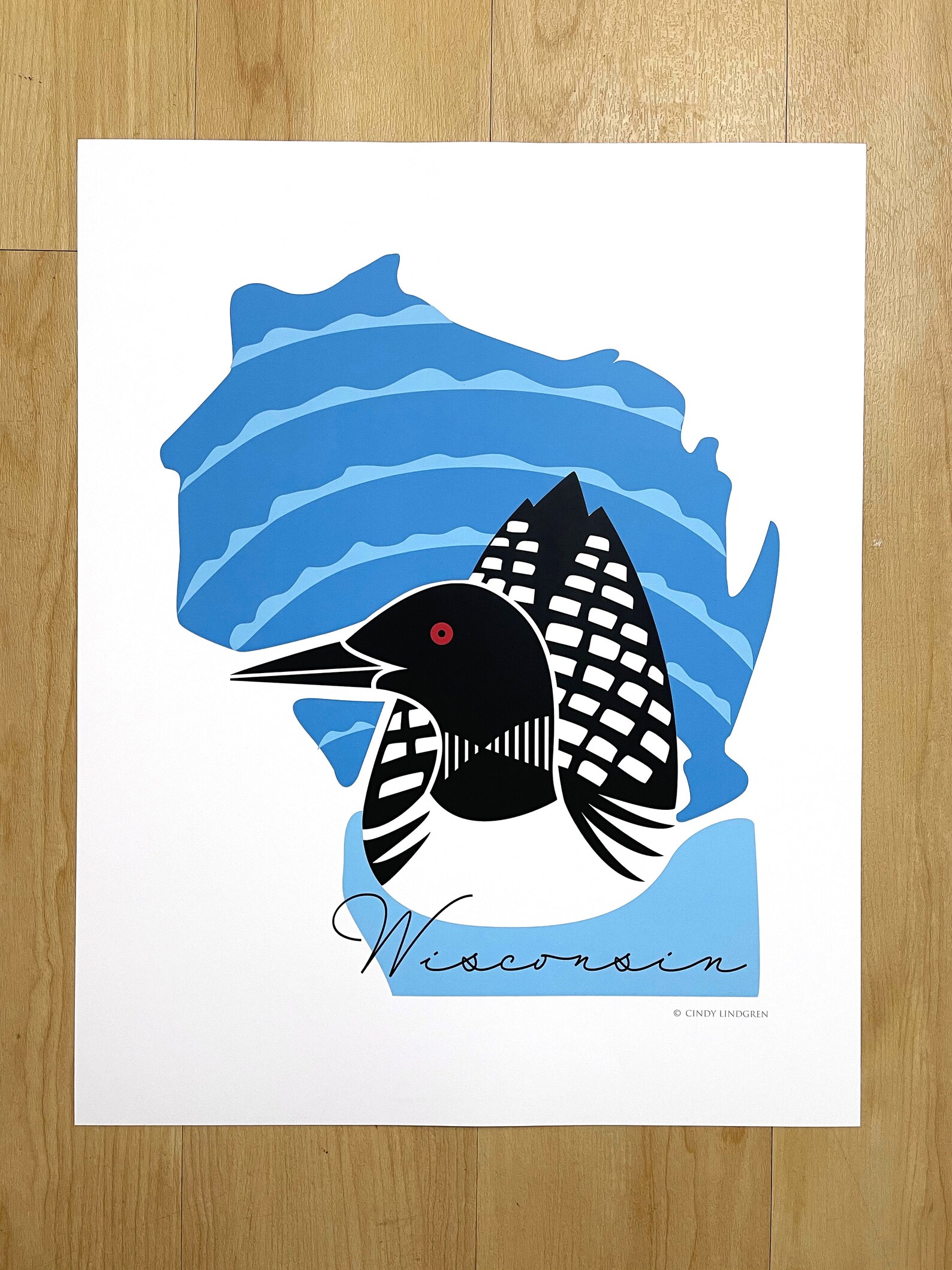 Wisconsin Loon, 16x20" Poster - Etsy