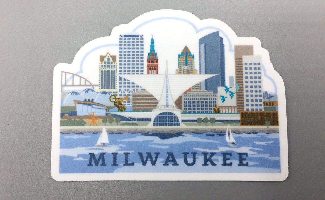 Milwaukee Skyline Vinyl Sticker - Etsy