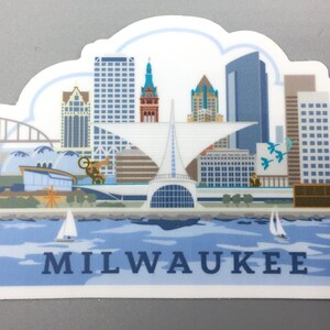 Milwaukee Skyline, Vinyl Sticker, - Etsy