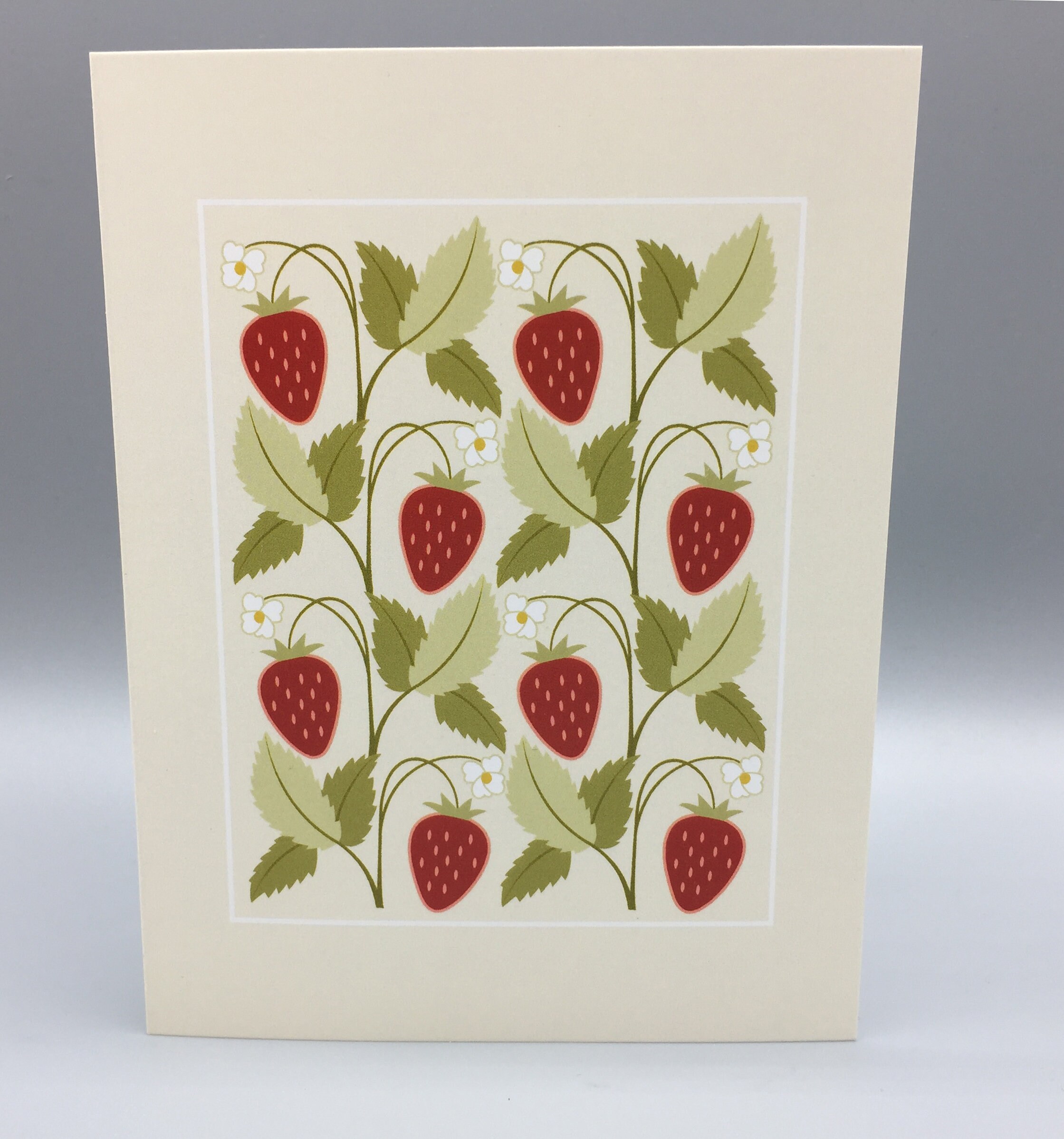 Strawberry Strawberries Card | Etsy