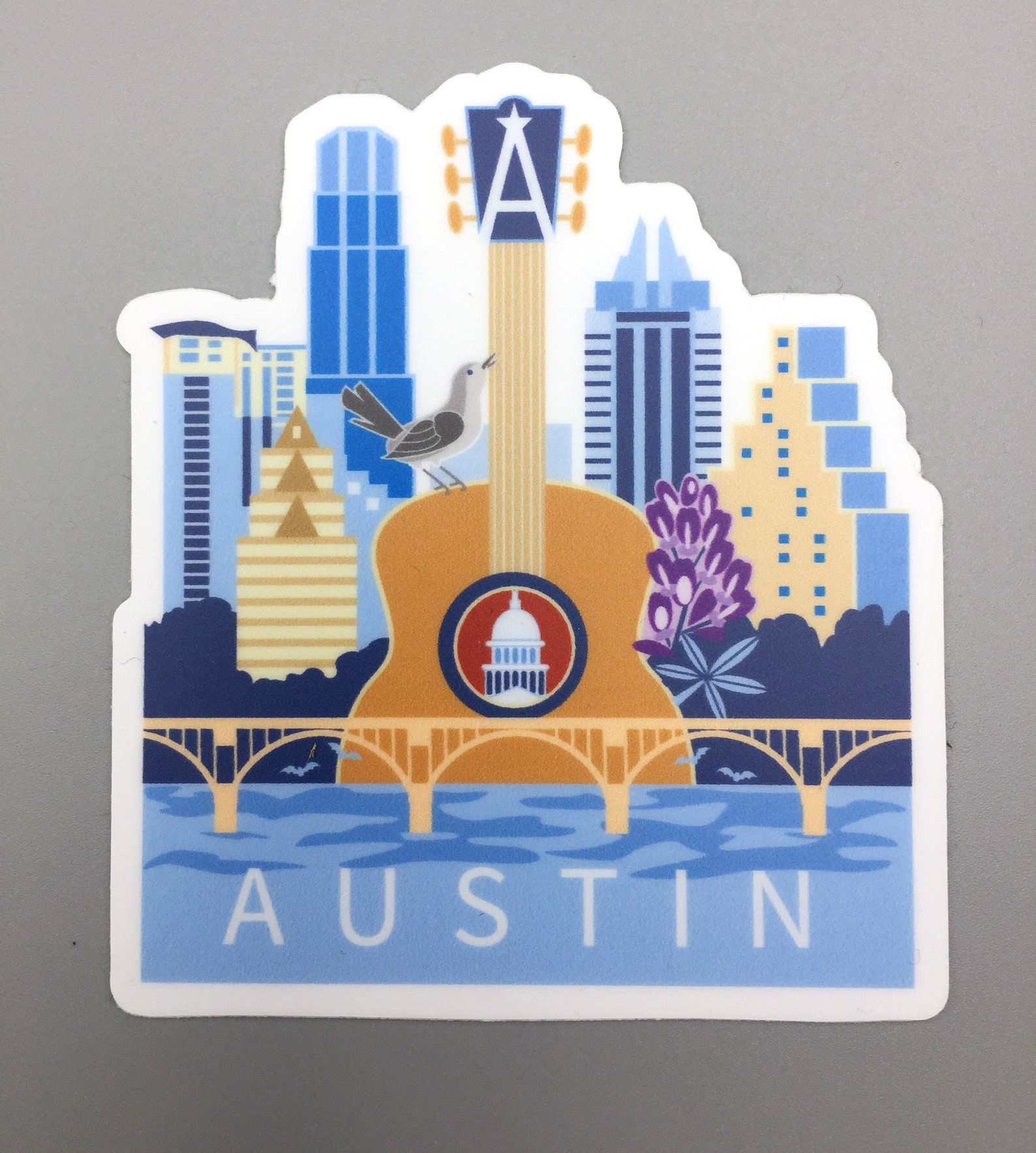 Austin Texas Skyline Vinyl Sticker | Etsy