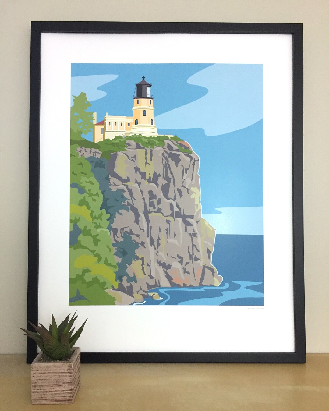 Split Rock Lighthouse, 16x20" Art Print - Etsy