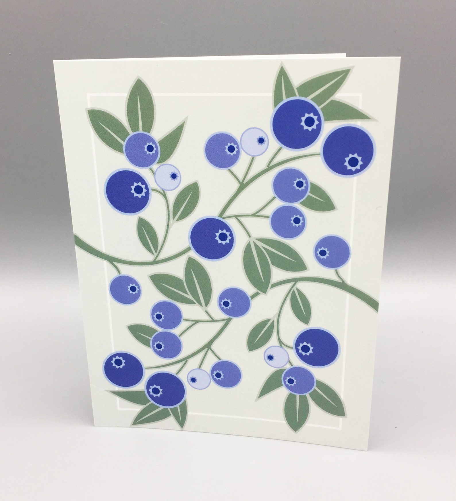 Blueberry Blueberries Pattern Card - Etsy