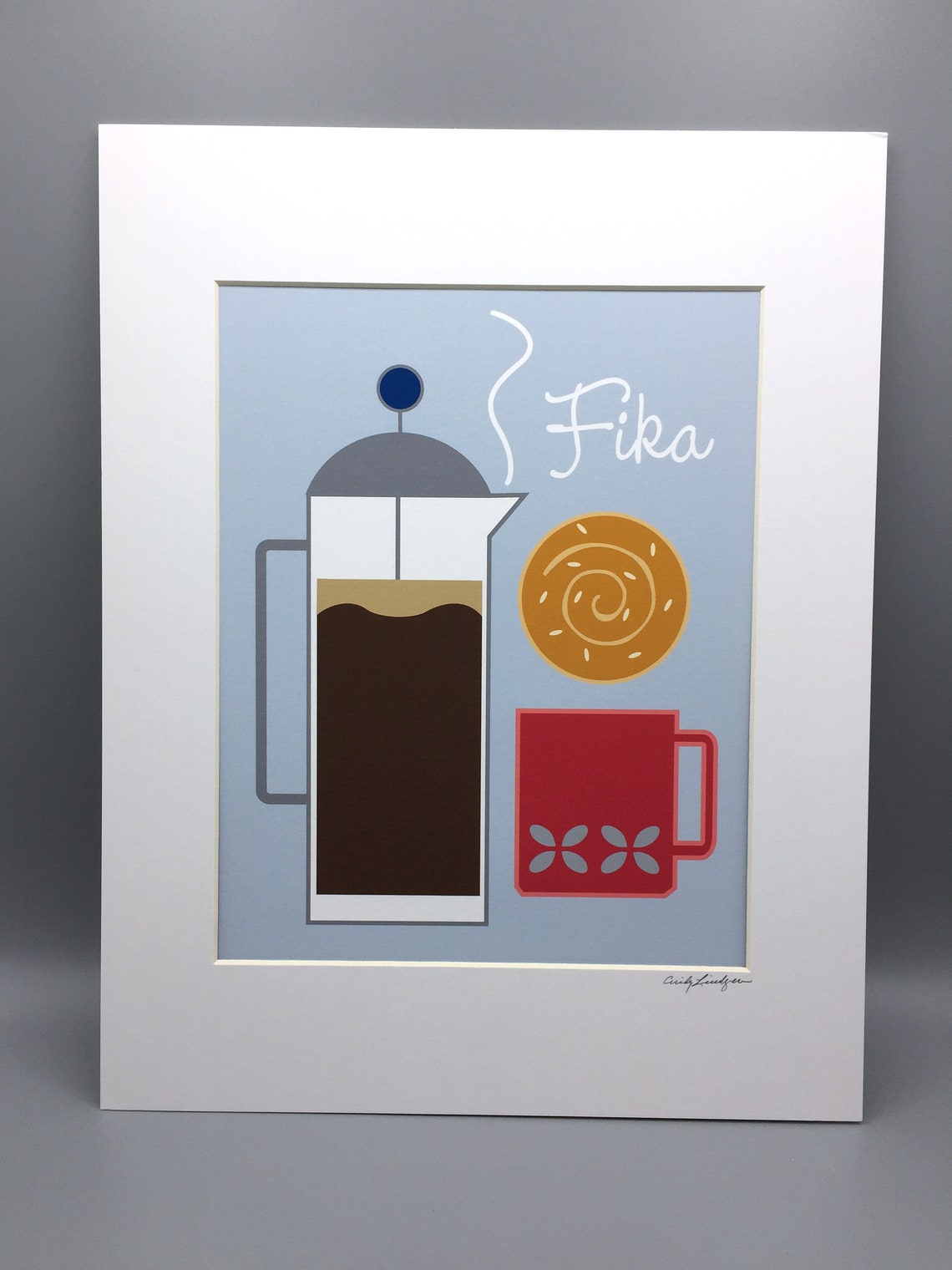 Fika, Swedish Coffee Break, Art Print - Etsy