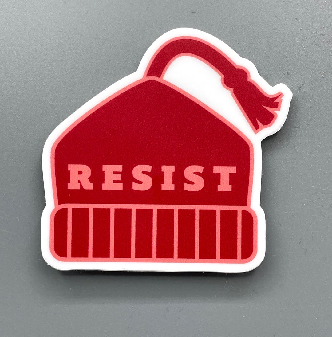 Resist, Red Hat, Vinyl Sticker, - Etsy
